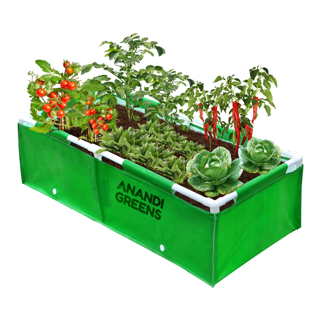 HDPE Rectangular Grow Bag 4x1.5x1 ft | 360 GSM with Frame — Anandi Green's