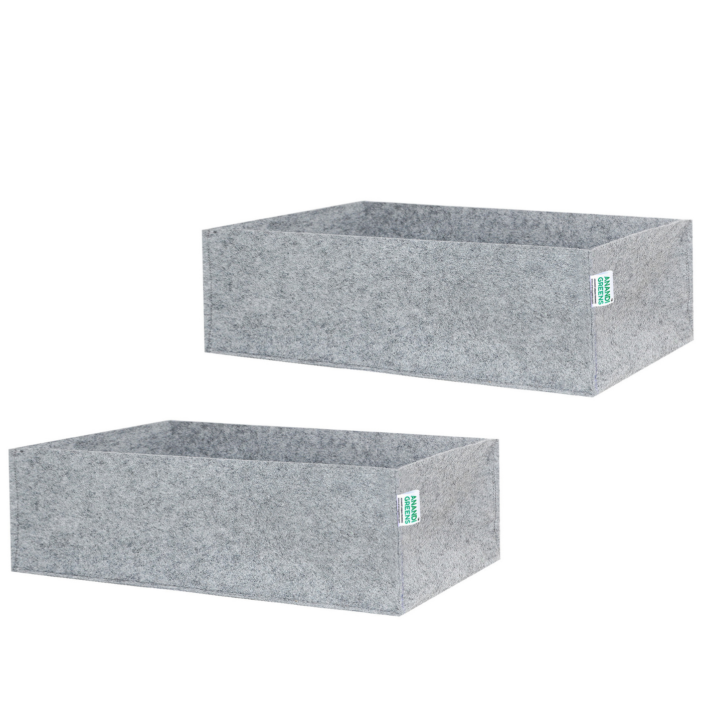 Geo Fabric Rectangular Grow Bag 24x9x6 Inch | 400 GSM — Anandi Green's