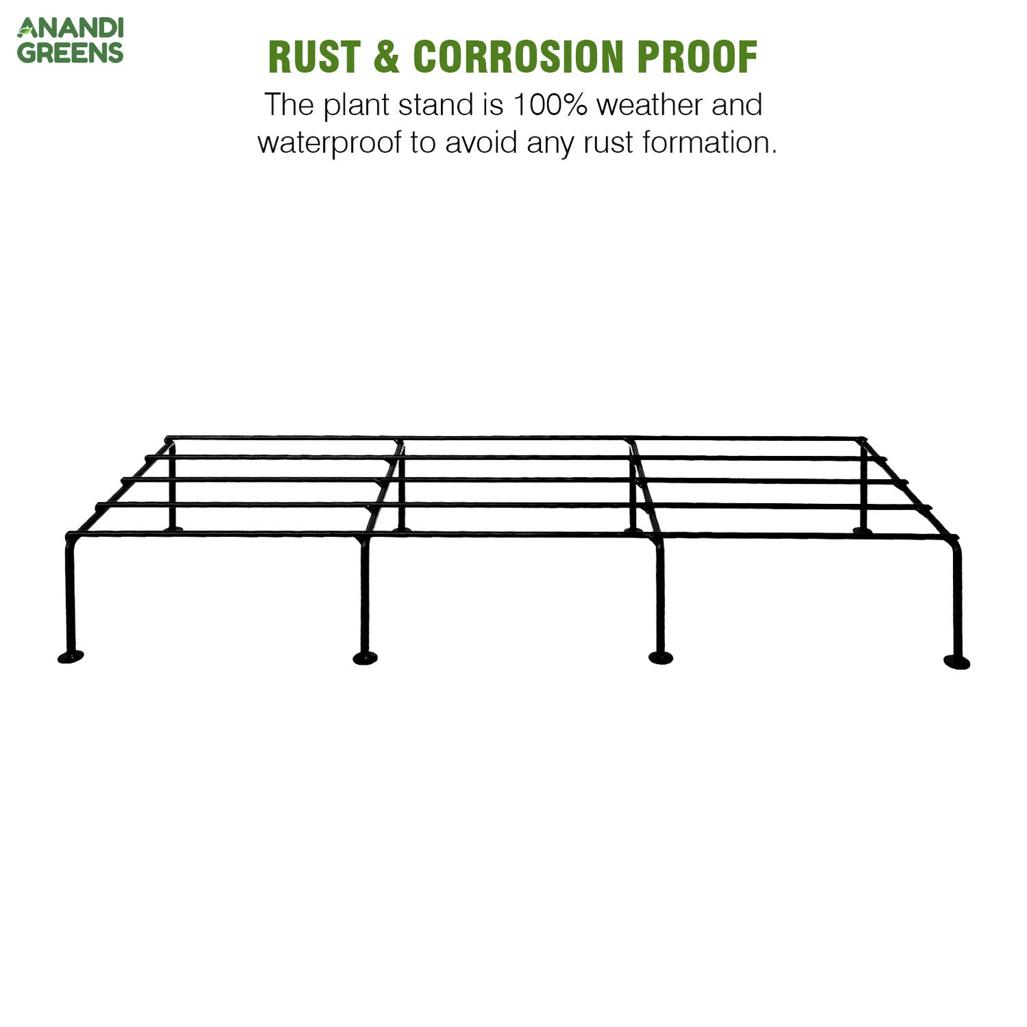 Rectangular Mild Steel Plant Stand — Anandi Green's