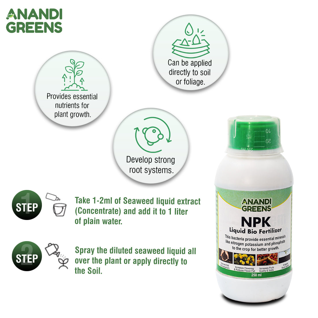 NPK Liquid Fertilizer - 250ML – Anandi Green's