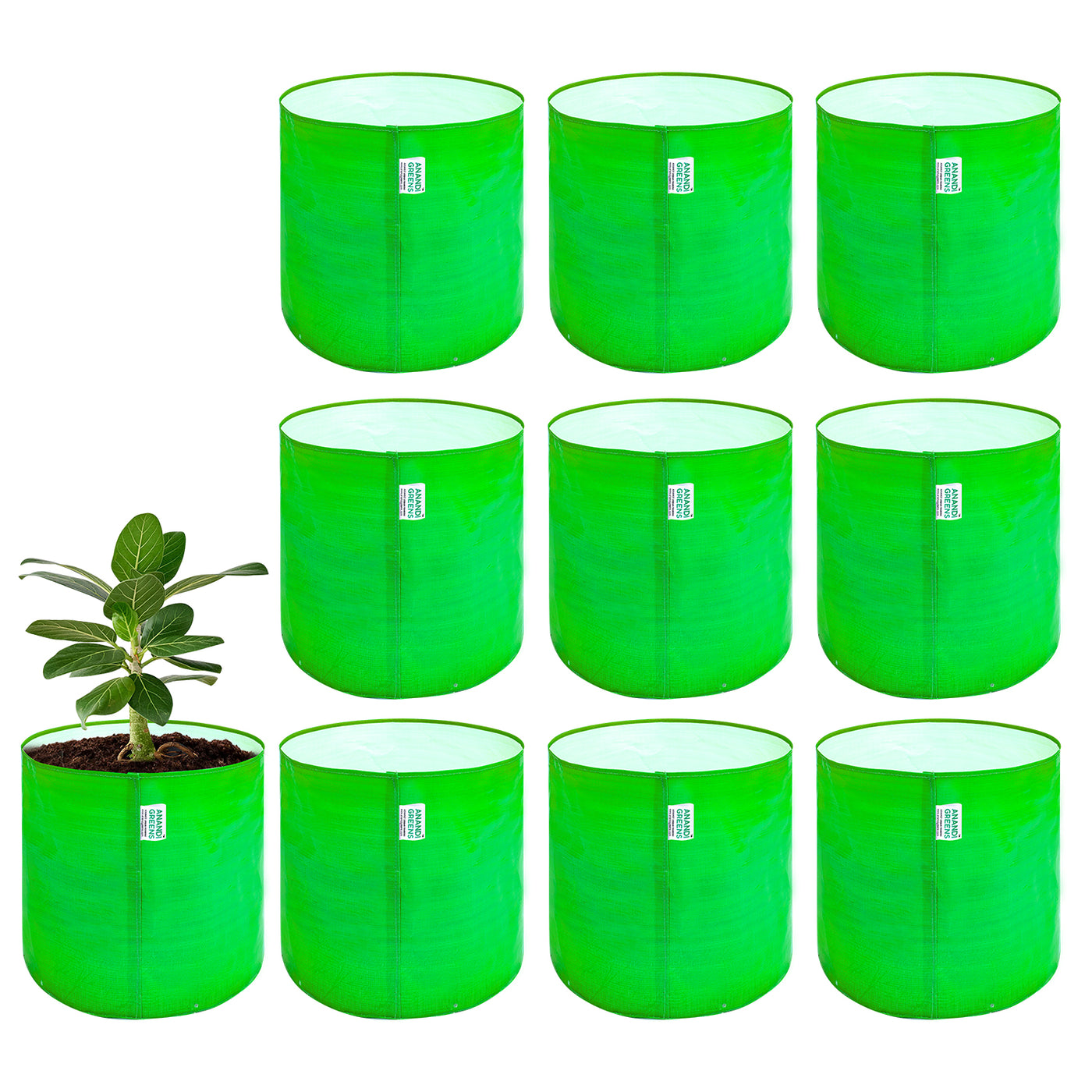 HDPE Circular Grow Bag 6x6 Inch | 260 GSM | UV Protected — Anandi Green's