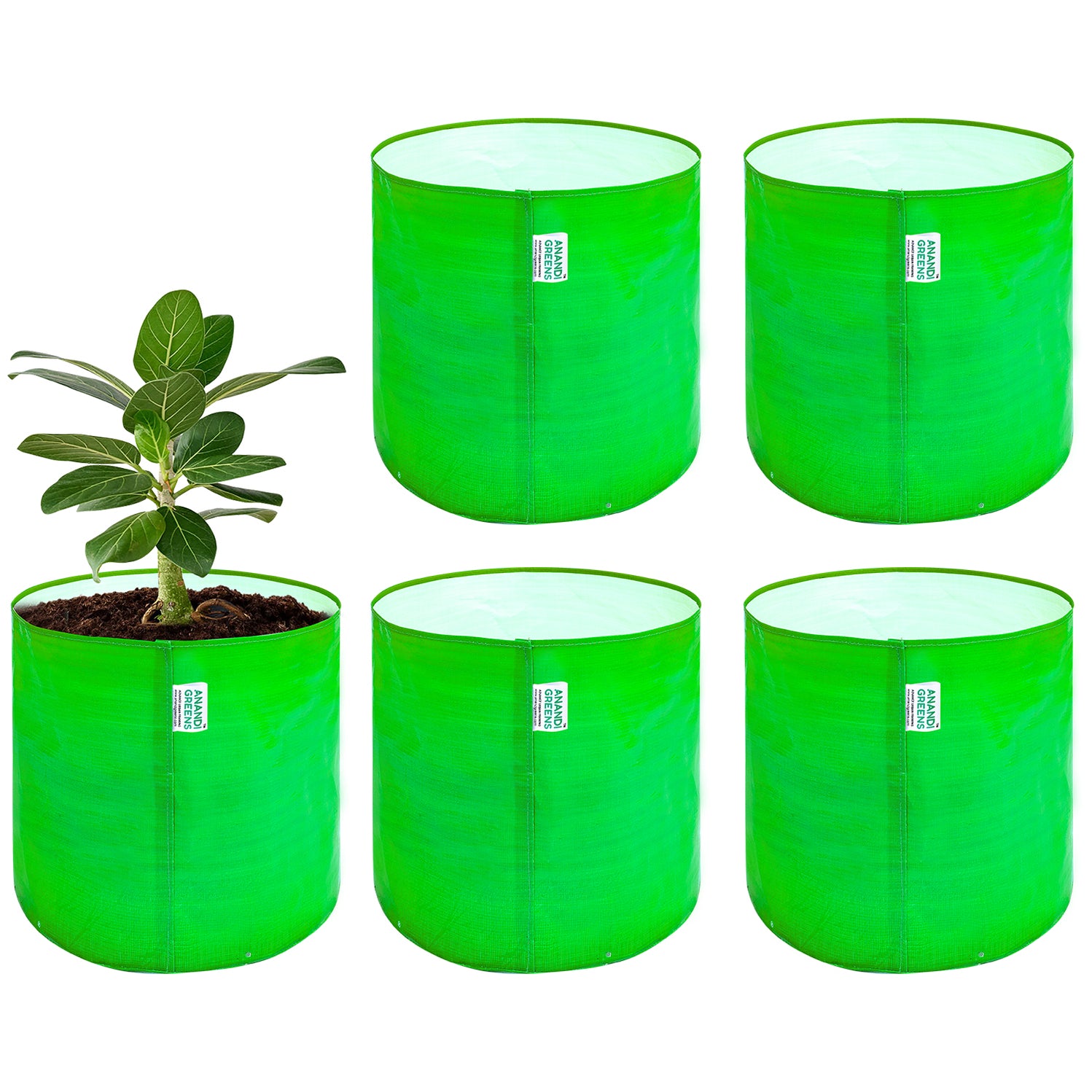 HDPE Circular Grow Bag 15x15 Inch | 260 GSM | UV Protected - Anandi Green's